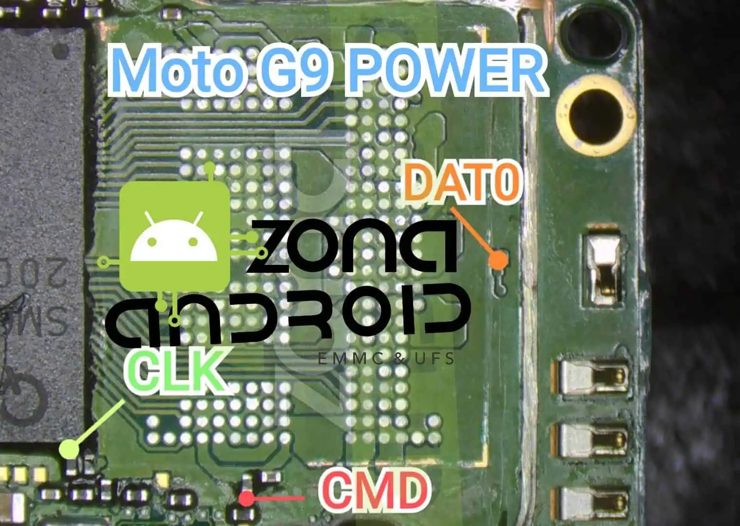 MOTOROLA G9 POWER(XT2091-4) ISP EMMC PINOUT