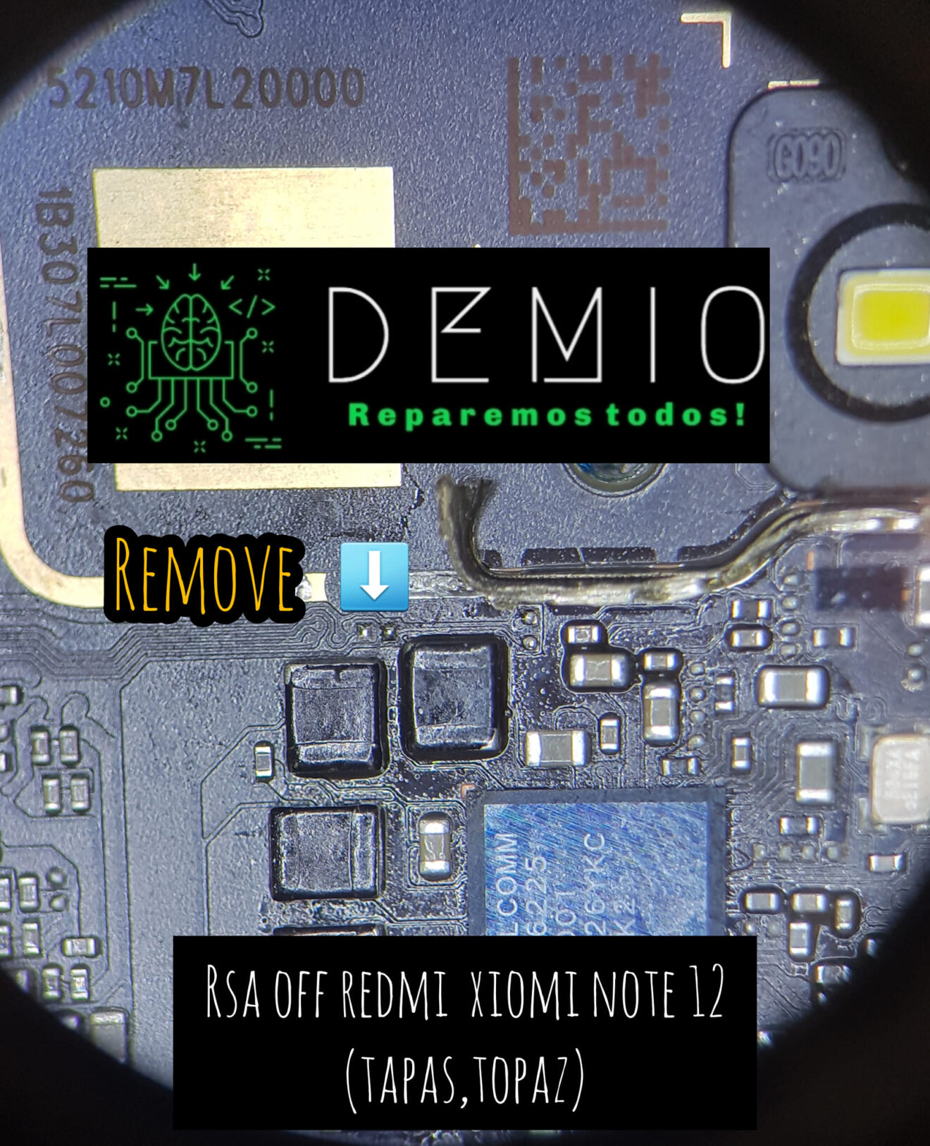 XIAOMI NOTE 12 TAPAS REMOVER RESISTENCIA RSA