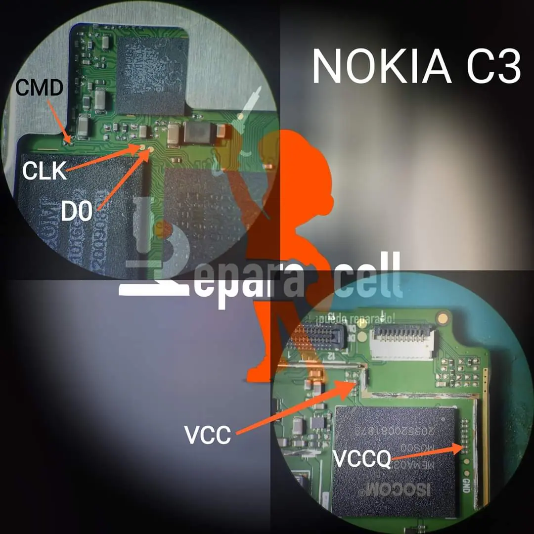 NOKIA C3 TA1292 ISP PINOUT